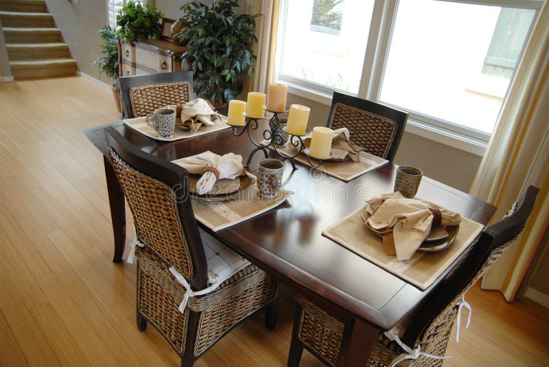 Beautiful dining room area stock image. Image of decoration - 7559259