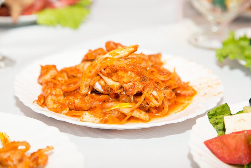 Beautiful Dish with Meat on the Table Stock Image - Image of food ...