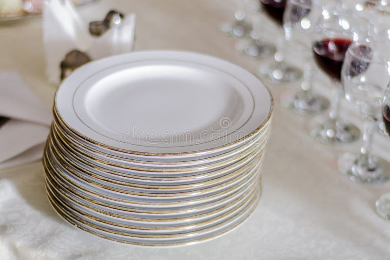 Beautiful Dishes in the Interior Stock Image - Image of drink, cafe ...