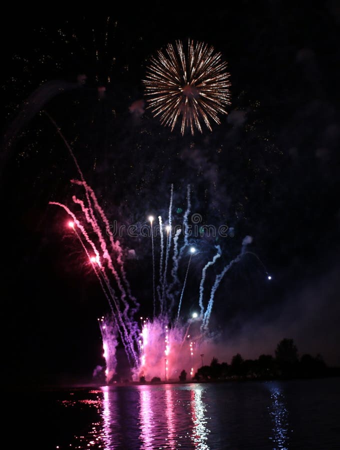 Beautiful Display of Fireworks Editorial Photography - Image of ...