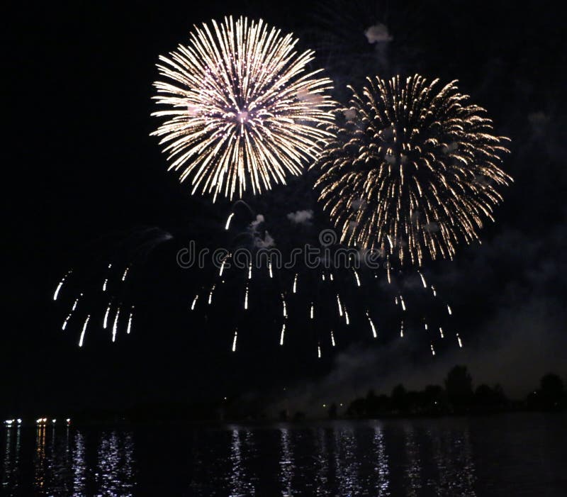 Beautiful Display of Fireworks Editorial Stock Photo - Image of diplay ...