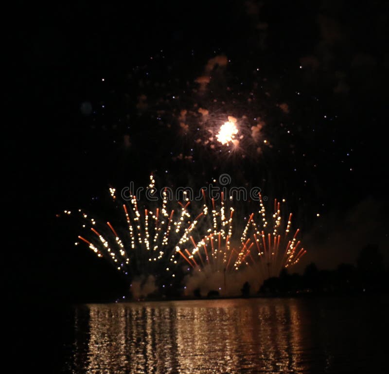 Beautiful Display of Fireworks Editorial Stock Image - Image of ...