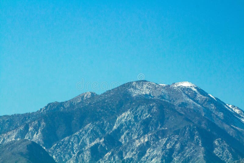 Beautiful Distant Mountain with Blue Sky Stock Photo - Image of ...