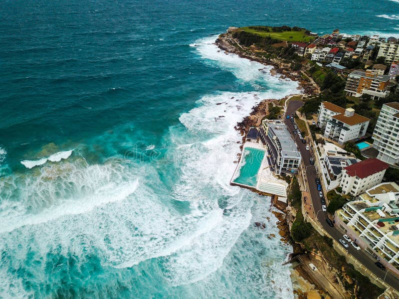 Beautiful Distant Shot of a City by the Ocean in Exuma Stock Photo ...