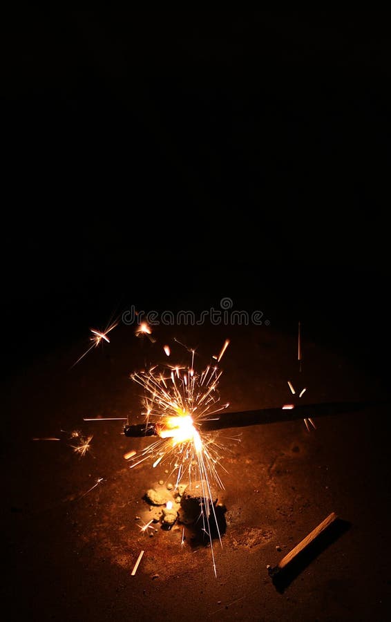 Beautiful Diwali Glowing Firecracker, Fire of Cracker Explosion on ...