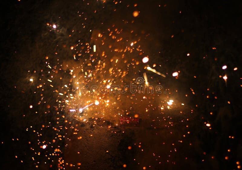 Beautiful Diwali Glowing Firecracker, Fire of Cracker Explosion on ...