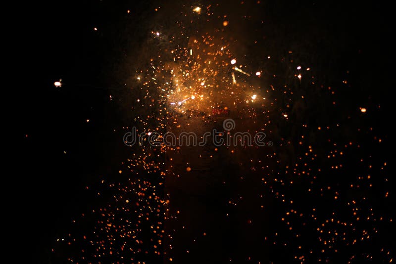 Beautiful Diwali Glowing Firecracker, Fire of Cracker Explosion on ...