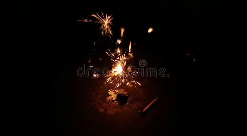 Beautiful Diwali Glowing Firecracker, Fire of Cracker Explosion on ...