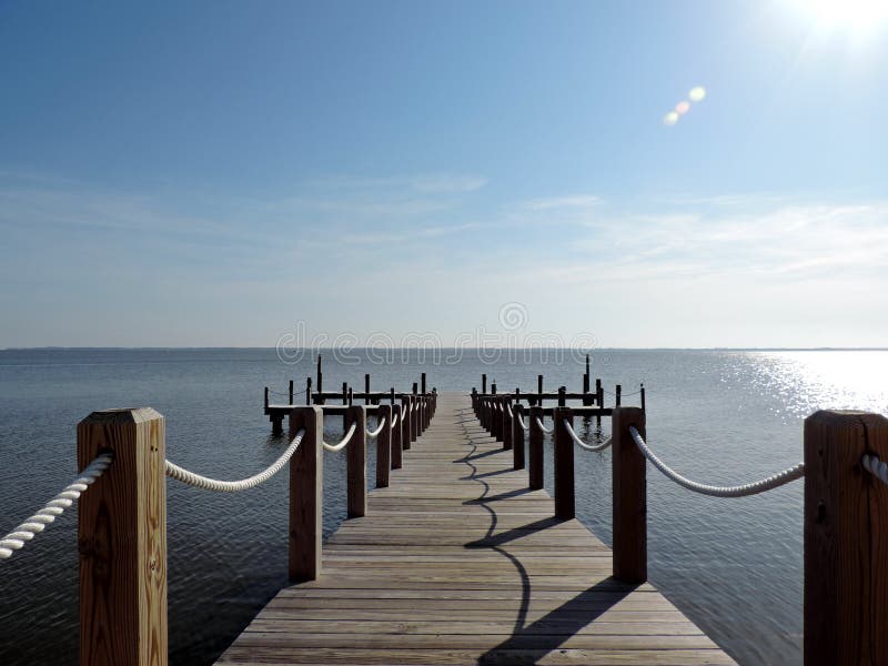 Beautiful Dock on the Ocean Stock Image - Image of dock, ocean: 47593637