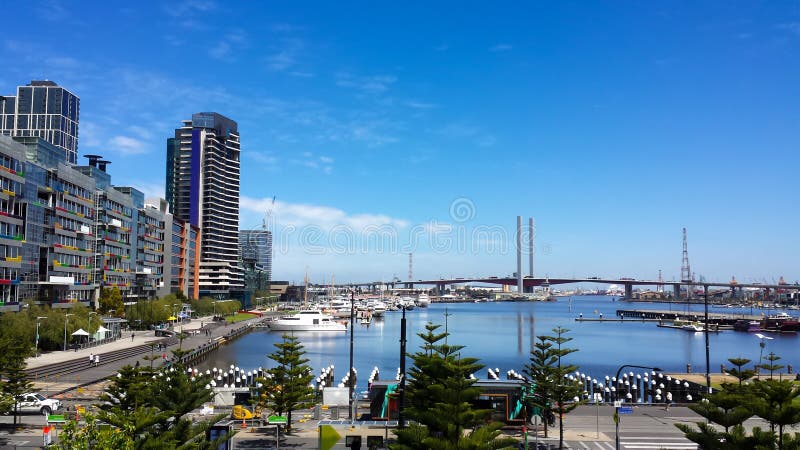 Beautiful Docklands, in Melbourne, Australia Stock Image - Image of ...