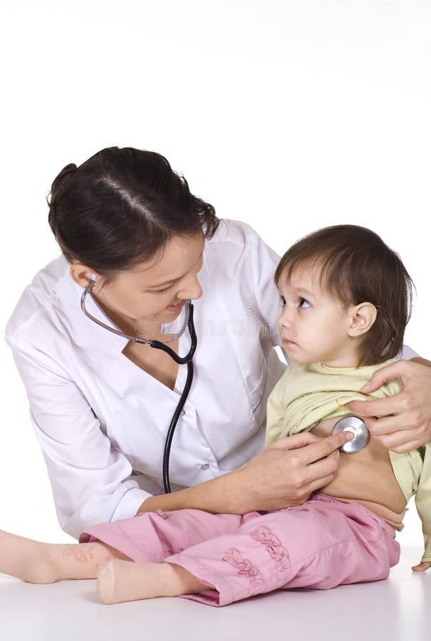 Beautiful doctor and baby stock image. Image of pediatrician - 22828857