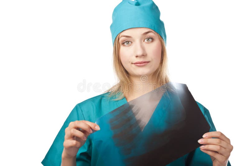 Beautiful Doctor in a Studio Stock Image - Image of medicare, isolation ...