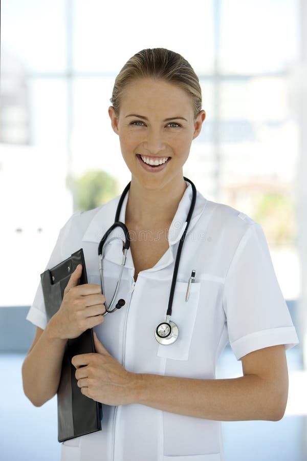 Beautiful doctor at work stock image. Image of beautiful - 50060655