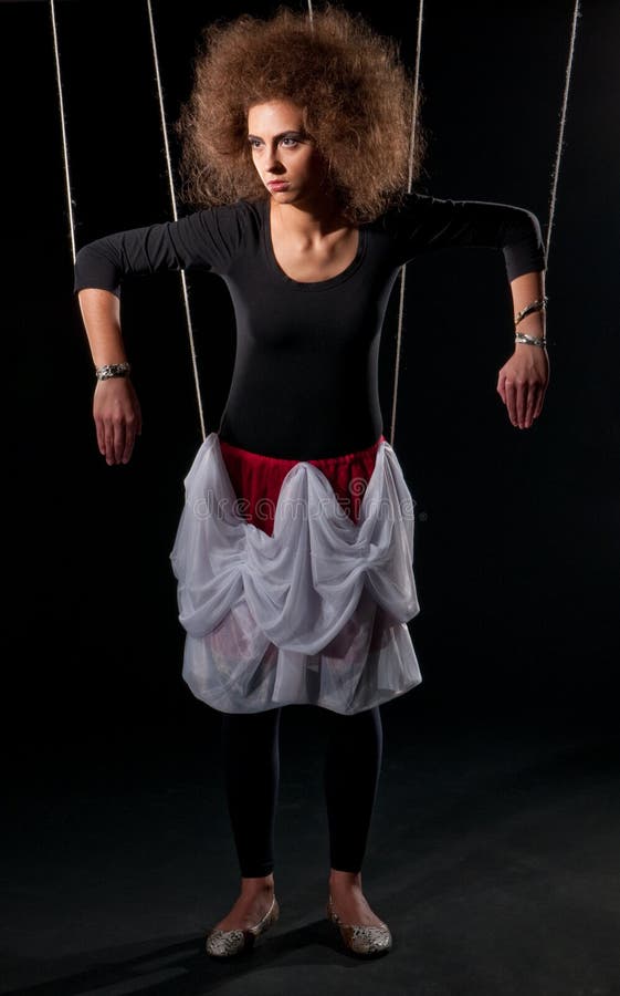 Beautiful Doll Women with Control Line Stock Image - Image of hair ...