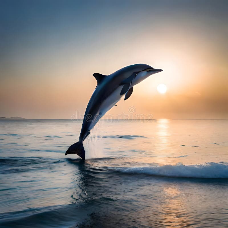 Beautiful Dolphin - Ai Generated Image Stock Illustration ...