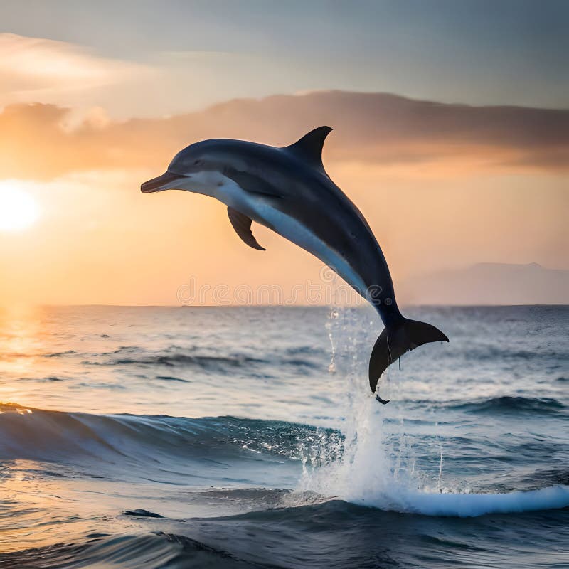 Beautiful Dolphin - Ai Generated Image Stock Illustration ...