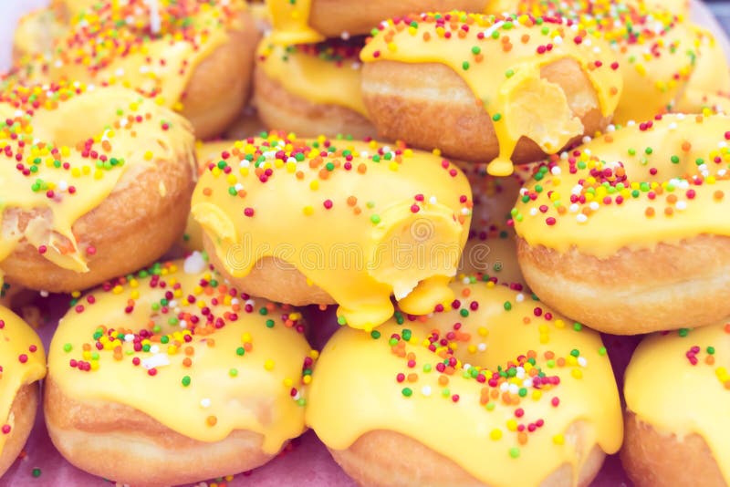 Beautiful Donuts on a Shelf Stock Image - Image of isolated, donut ...