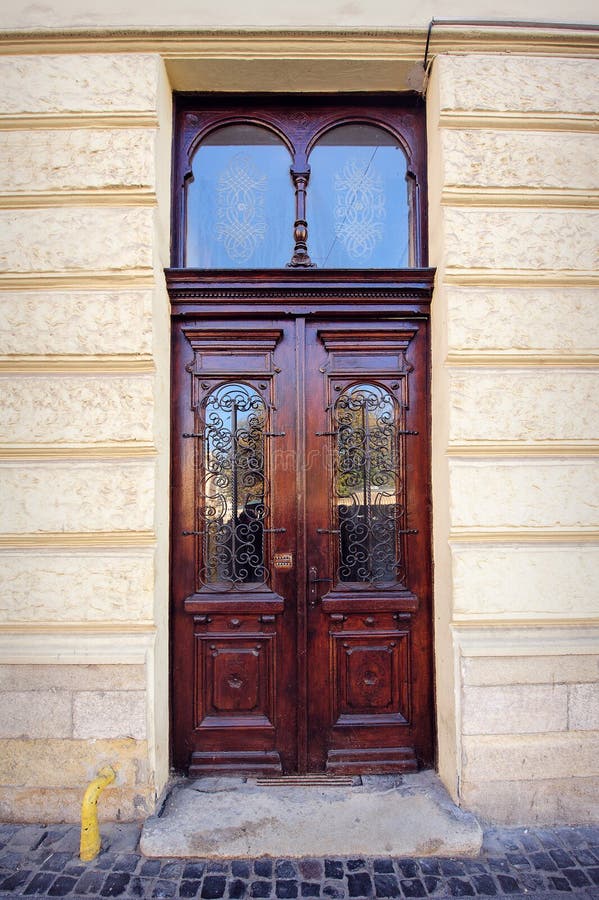 Beautiful Doors on the Street Stock Image - Image of garden, black ...