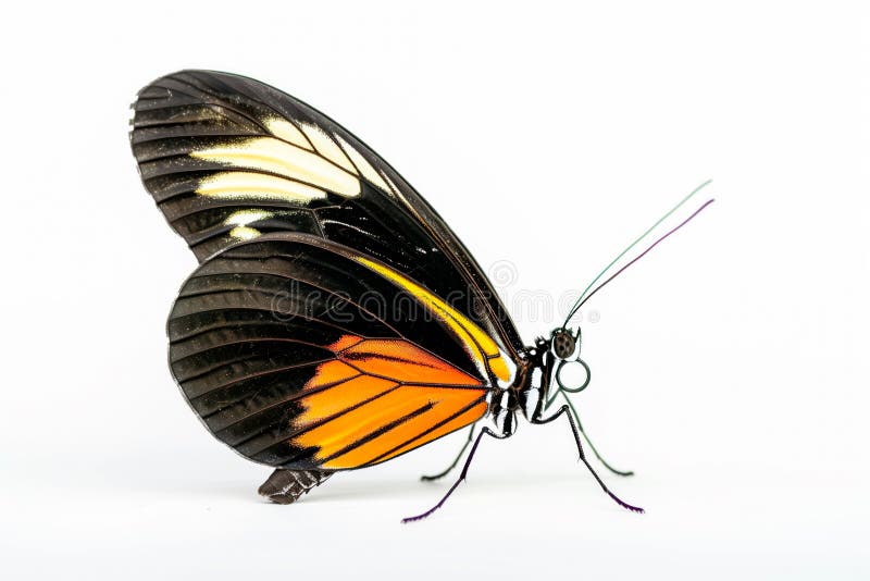 Beautiful Doris Longwing or Double-banded Postman Butterfly Isolated on ...