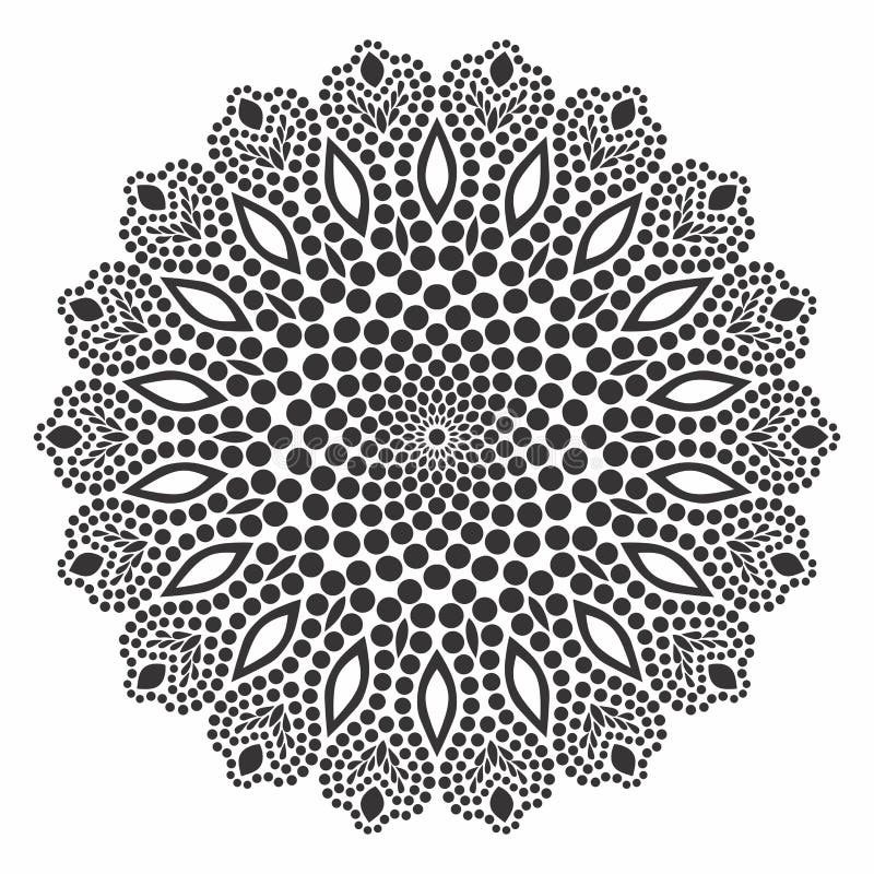 Beautiful dot Mandala stock vector. Illustration of border - 142858330