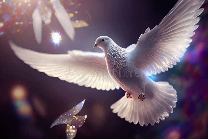 Beautiful Dove Bird Peace No War. Generative AI Stock Illustration ...