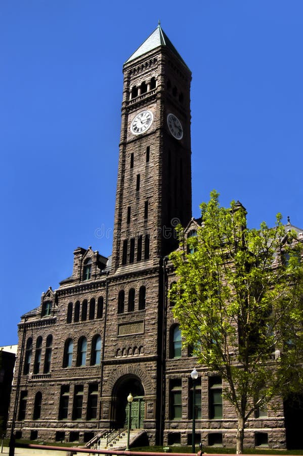 Beautiful Downtown Courthouse Stock Photo - Image of government, city ...