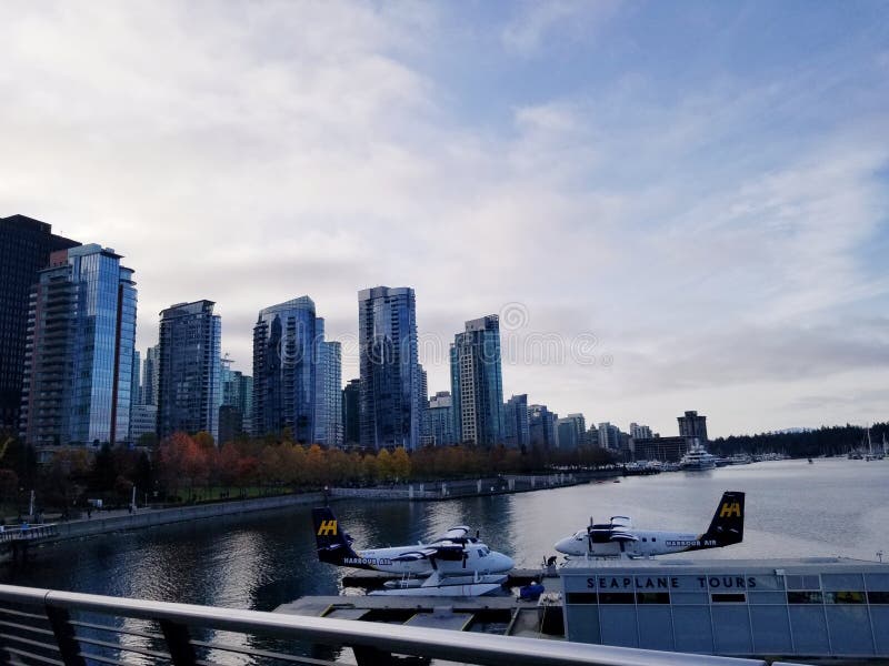 Beautiful Downtown Vancouver Editorial Photography - Image of waterway, dusk: 260096172