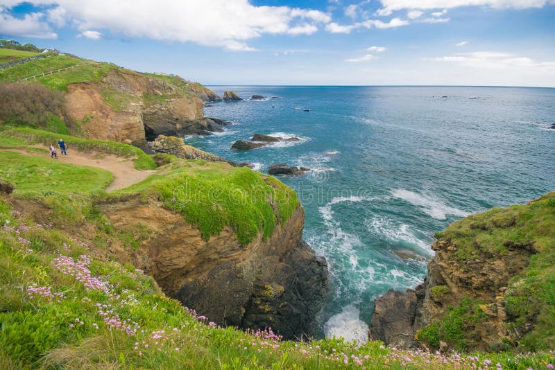 The Lizard Peninsula Coast Cornwall To Kennack Sands Sunny Blue Sky ...