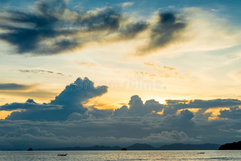 Beautiful Dramatic Sky Over the Sea Stock Image - Image of coastline ...