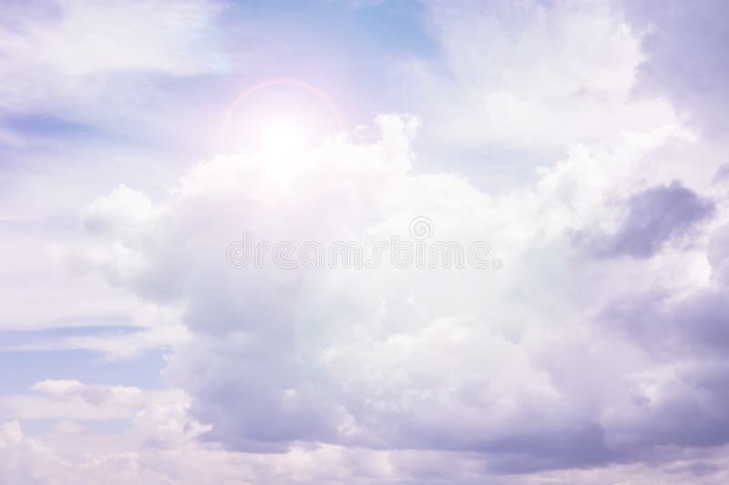 Beautiful Dramatic Sky with Sunlight. Background. Defocused Stock Image ...