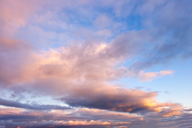 Beautiful Dramatic Sky Sunset Dawn Dark Blue Clouds Pink Lighting Stock ...