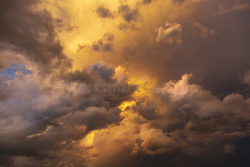 Beautiful Dramatic Sunset in Central Florida Stock Image - Image of ...