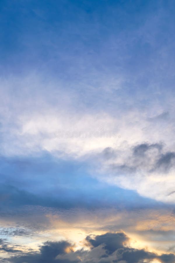 Beautiful Dramatic Sunset Cloud Scape, Cloudy Sky Background Stock ...
