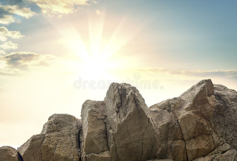 Beautiful Dramatic Sunset in the Mountains Stock Photo - Image of ...