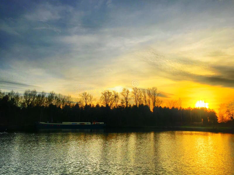 Beautiful Dramatic Sunset from the Quay Stock Photo - Image of europe ...