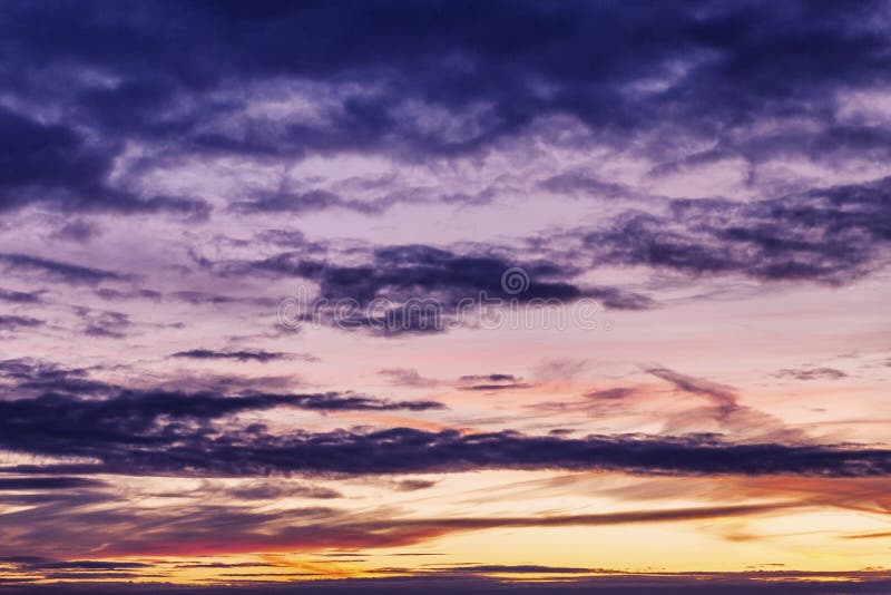 Beautiful Dramatic Sunset on the Sky, Background Stock Image - Image of ...