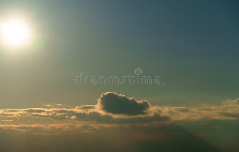 Beautiful and Dramatic Sunset Sky with Bright Yellow Clouds As Abstract ...