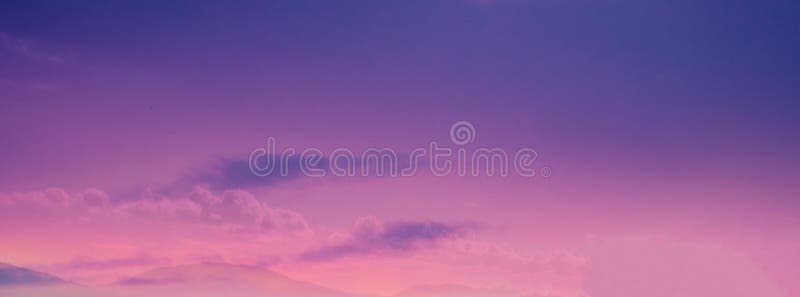 Beautiful Dramatic Sunset with Violet Twilight Color Sky and Clouds ...