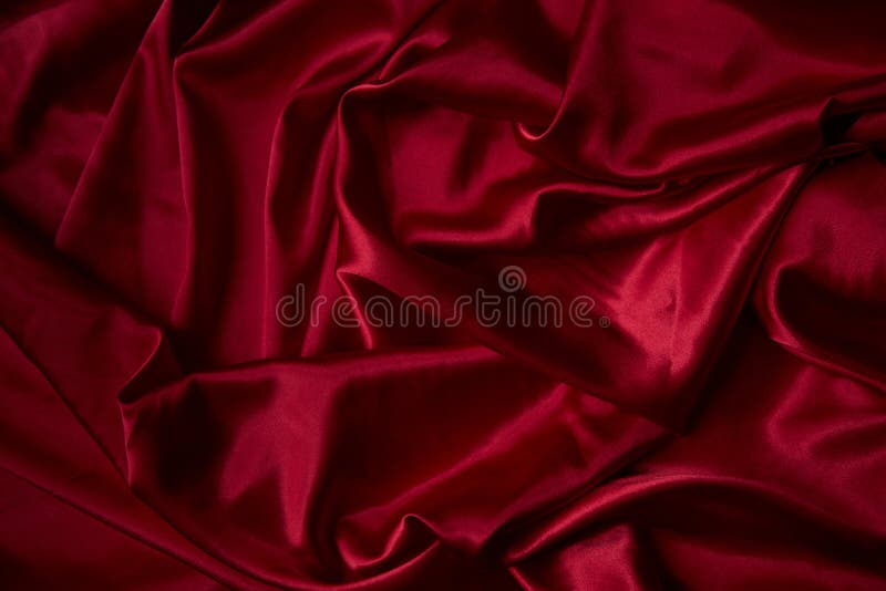 Beautiful Draped Silk Fabric in Red Stock Photo - Image of curve ...