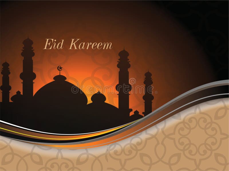 Beautiful Drawing of a Mosque with a Sunset in the Background. Praying ...