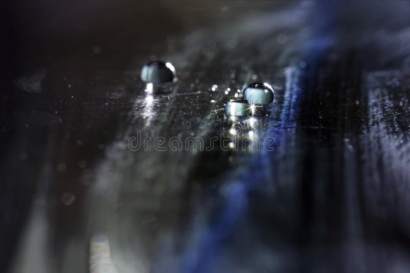 Beautiful, Dreamy, Transparent Water Drops on the Table Stock Image ...