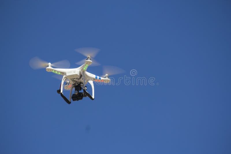 Beautiful drone in the sky stock image. Image of propellers - 41352863