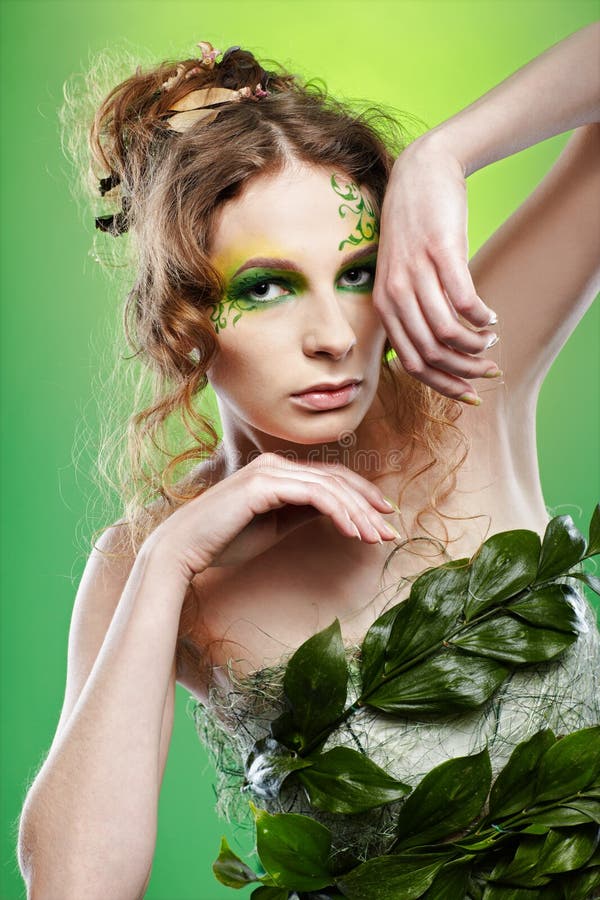 Beautiful dryad girl stock image. Image of girl, female - 15074813