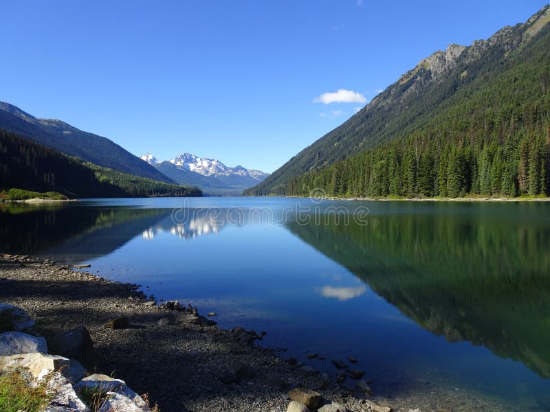 Beautiful Duffey Lake in Canada Stock Image - Image of landscape ...