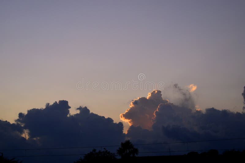 Beautiful Dusk Time with Colorful Clouds. Stock Image - Image of ...