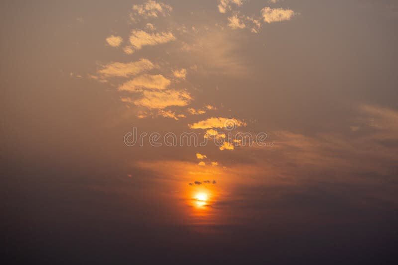 Beautiful Dusky View of the Setting Sun during Sunset in the Evening ...
