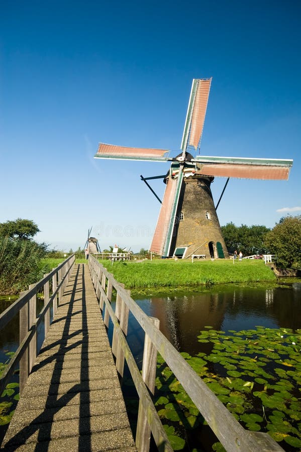 Beautiful Dutch Windmill Lands Stock Image - Image of landscape ...