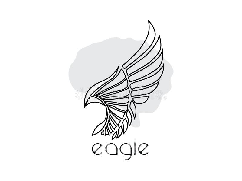 Beautiful Eagle Line Logo Vector Stock Vector - Illustration of drawing ...