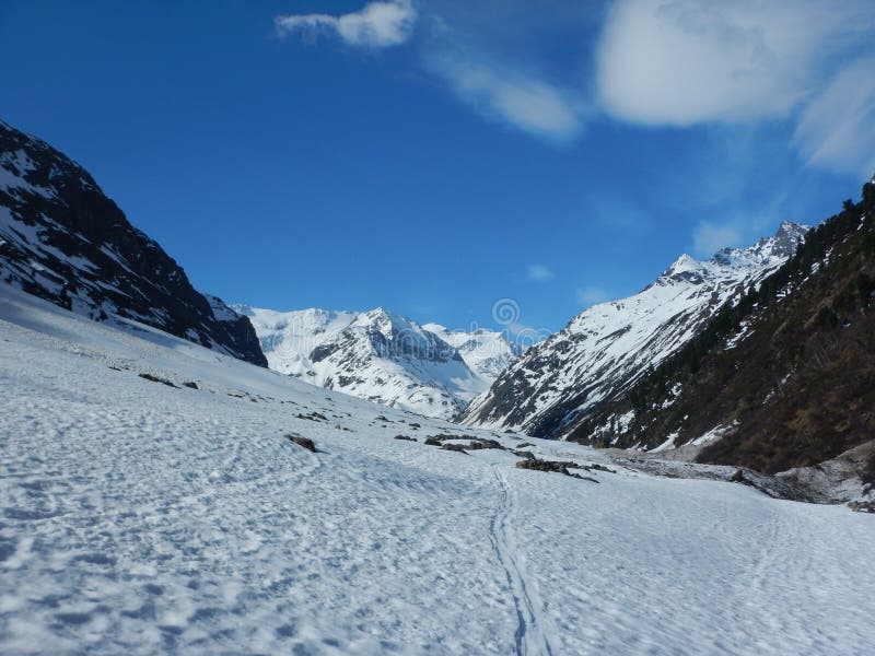 Beautiful Early Spring Skitouring in Otztal Alps Stock Image - Image of ...