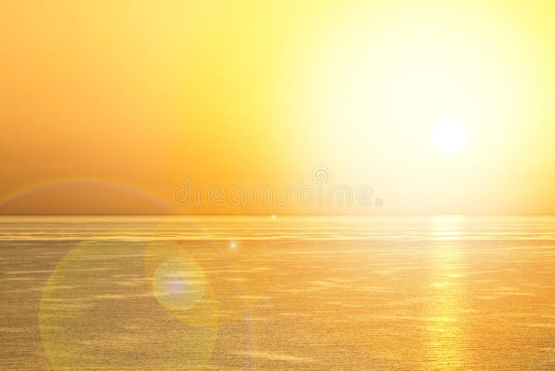 Beautiful Early Sunset on the Sea Background Stock Photo - Image of ...